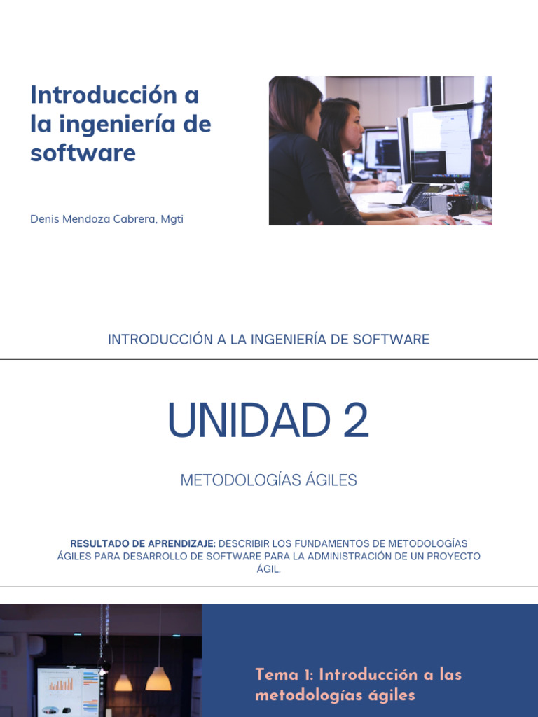 U2-Tema 1 | PDF | Software | Desarrollo Ágil de Software