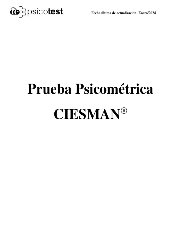 Confiabilidad y Validez Ciesman 2024 | Descargar gratis PDF | Validez ...