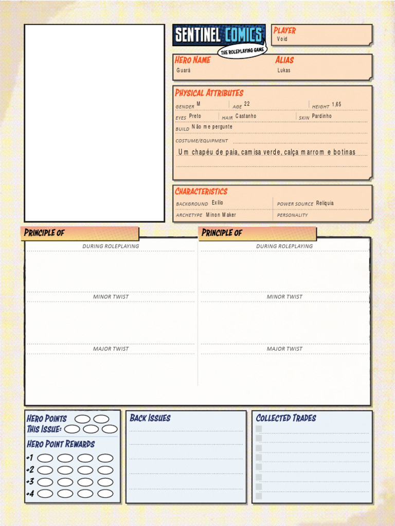 Ficha Void Lobo | PDF | Gaming | Role Playing Games