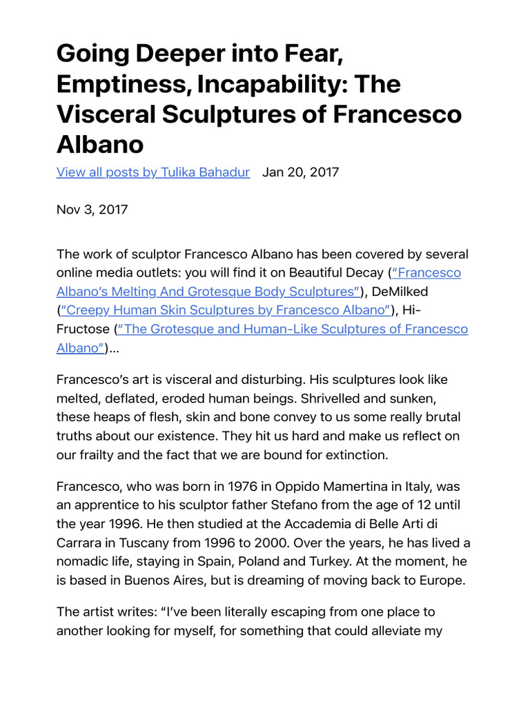 Going Deeper Into Fear, Emptiness, Incapability - The Visceral ...