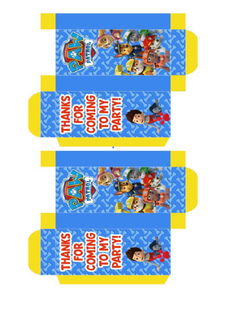 Paw Patrol Crayon Box Printable | PDF