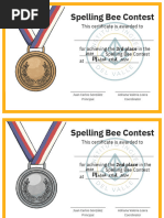 Spelling Bee Award Certificates | PDF