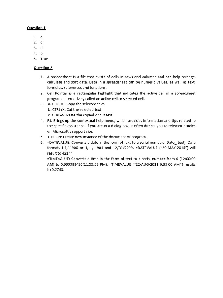 Microsoft Excel Assignment Pdf Spreadsheet Worksheet