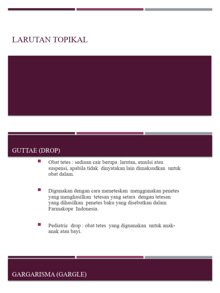 Jenis dan Contoh Larutan Topikal | PDF | Kesehatan Holistik | Seni ...