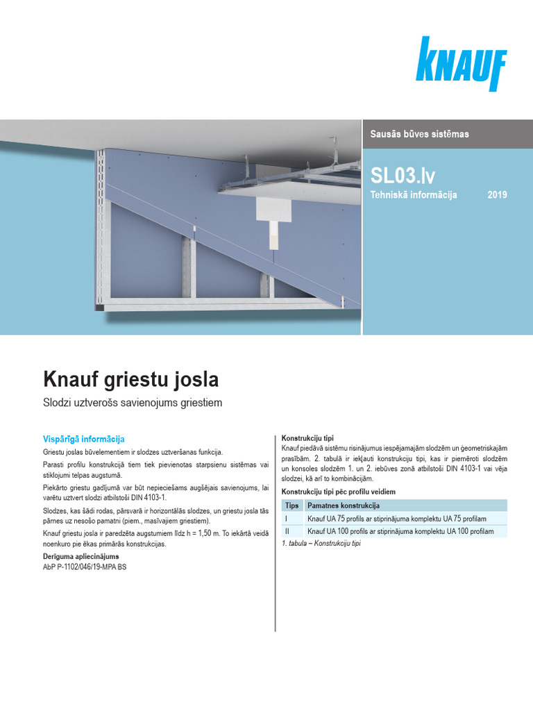 Knauf - Griestu - Josla - SL03 | PDF