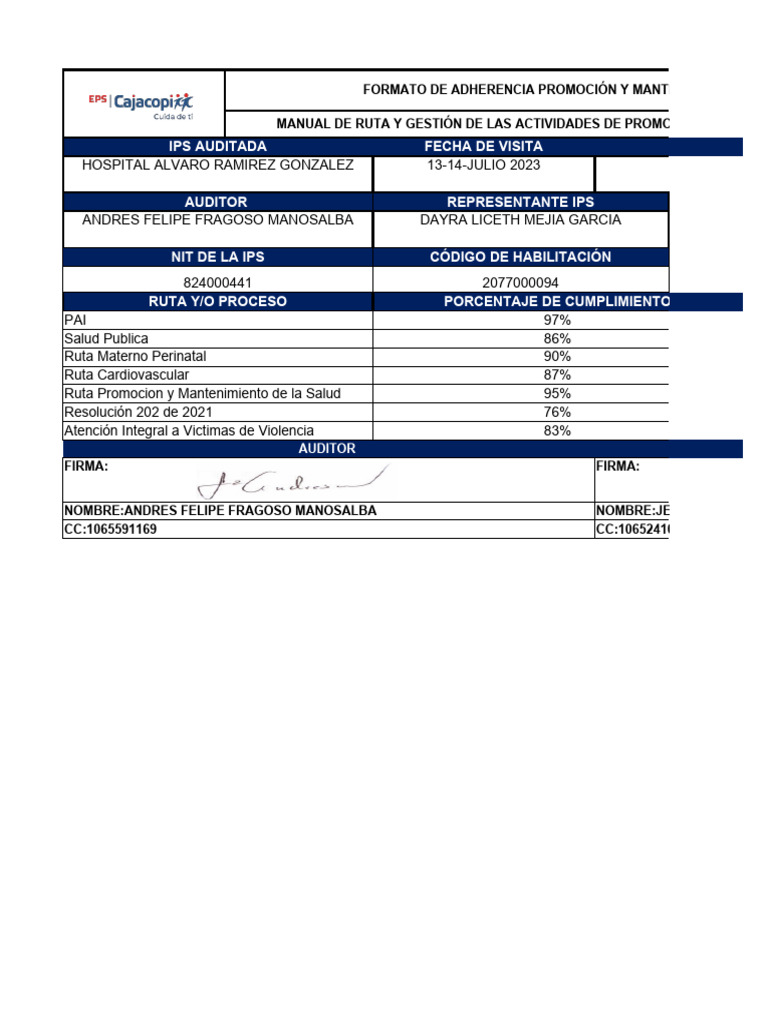 Formatos - GR - FR - 39 - Formato - de - Adherencia - Prom - Mant - de ...