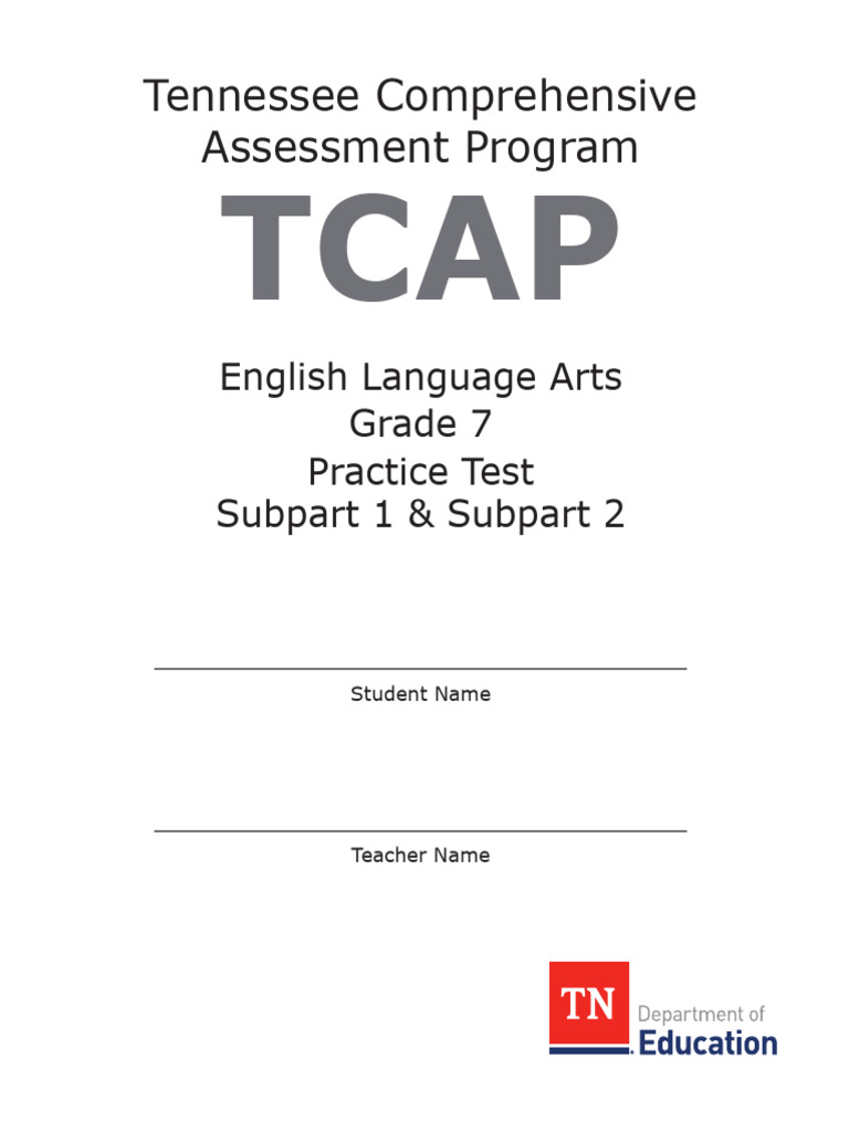ELA Grade 7 TCAP Practice Test | PDF | Ice | Dogs