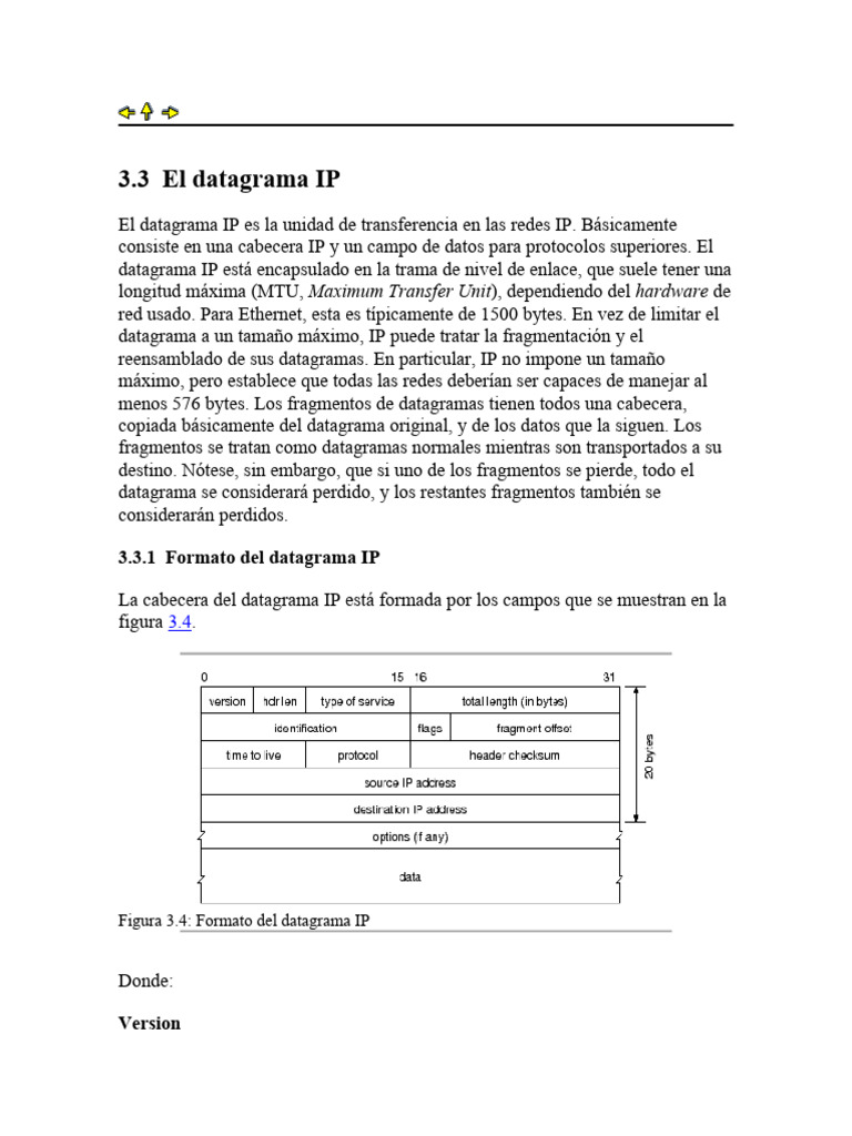 Detalles del Datagrama IP y Fragmentación | PDF | Protocolos de ...