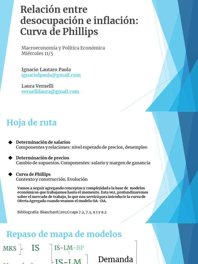 Curva de Phillips: Desempleo e Inflación | PDF | Curva de Phillips | Inflación