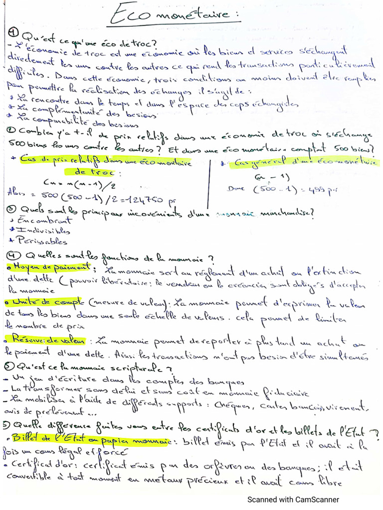 Correction TD Éco Monétaire | PDF
