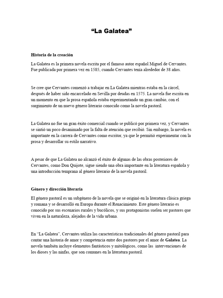 La Galatea | PDF | Miguel De Cervantes | Novelas