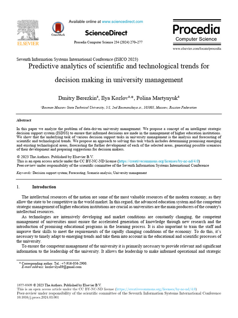 Sciencedirect Sciencedirect | PDF | Statistical Classification | Forecasting
