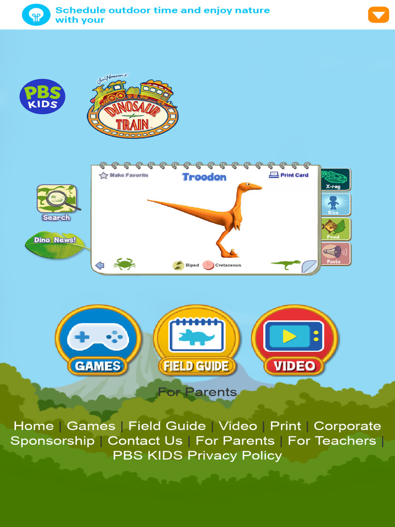 Dinosaur Train Field Guide for Parents | PDF | Games & Activities ...