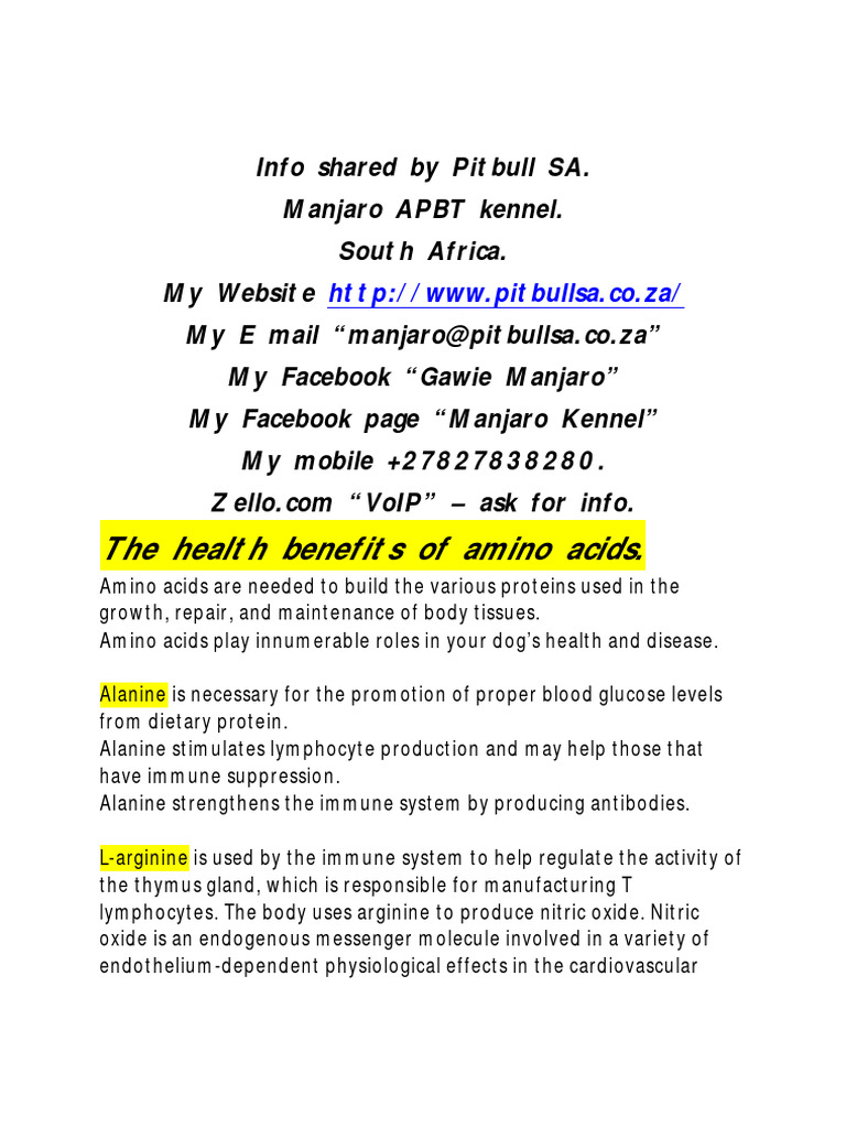 Health Benefits | PDF | Arginine | Amino Acid