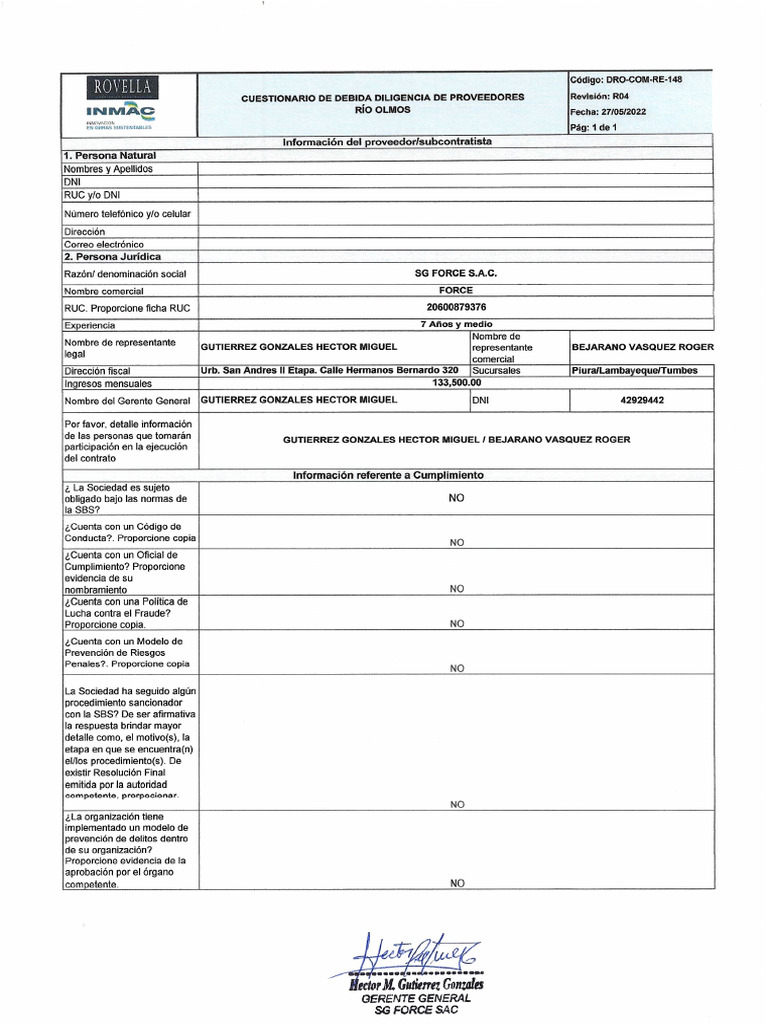 Formato 01 de Preseleccion | PDF