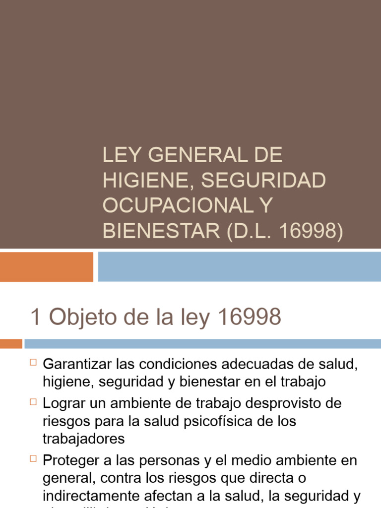 Ley de Higiene | PDF | Valores | Bienestar