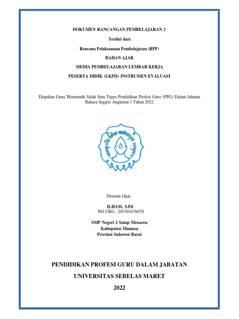 RPP Telling Time Kelas 7 Bahasa Inggris | PDF