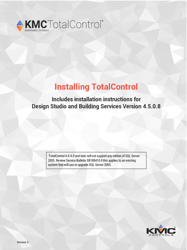 SOFTWARE MANUAL InstallingTotalControl RevS | PDF | Computer Network | Installation (Computer ...