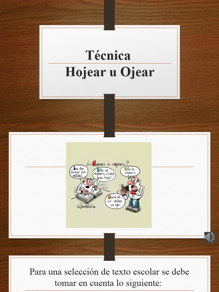 Técnica Hojear U Ojear | Descargar gratis PDF | Evaluación | Plan de ...