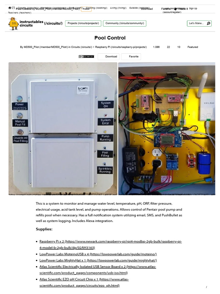 Raspberry Pi Pool Automation System | PDF | Fire Sprinkler System | Pressure Measurement