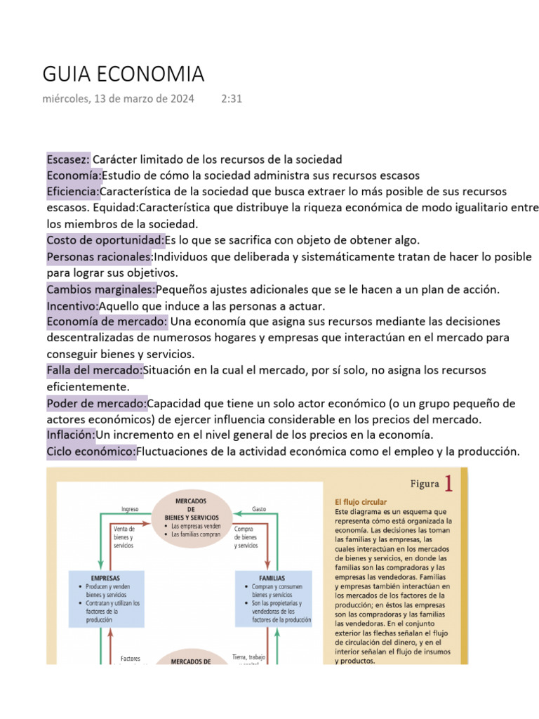 Guia Economia | PDF | Oferta (economía) | Oferta y demanda