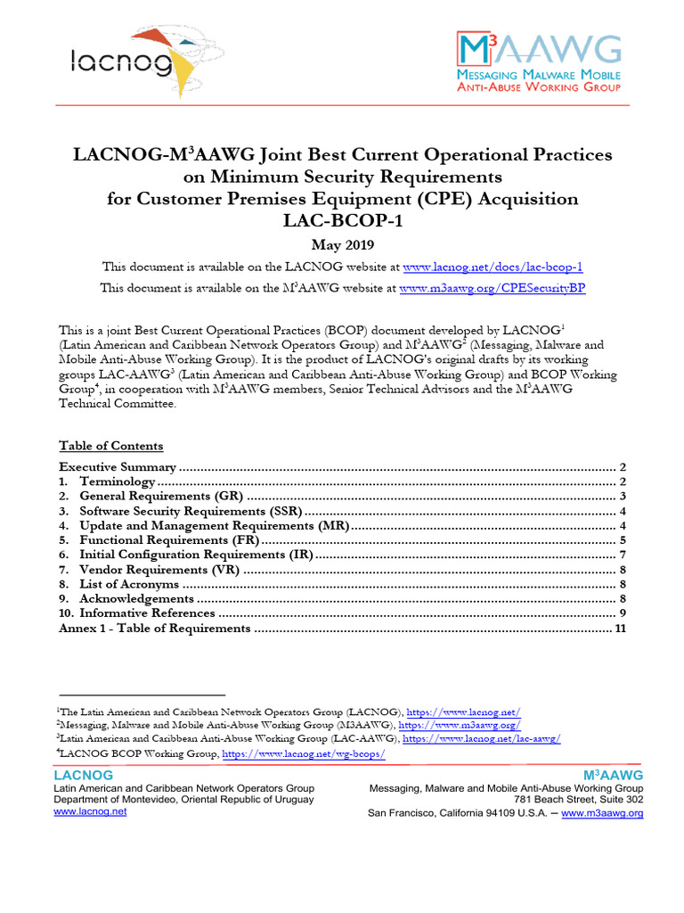 CPE Security Requirements Guide | PDF | I Pv6 | Computer Network