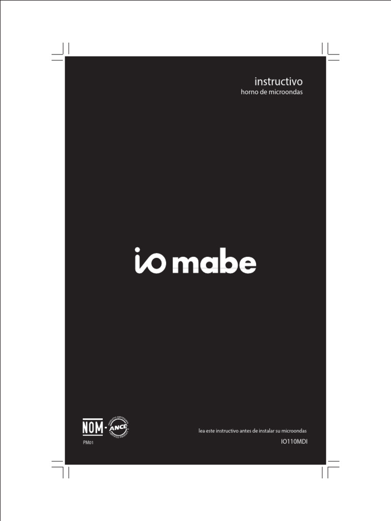 IO110MDI Manual de Usuario | PDF | Hirviendo | Enchufes y tomas de corriente alterna