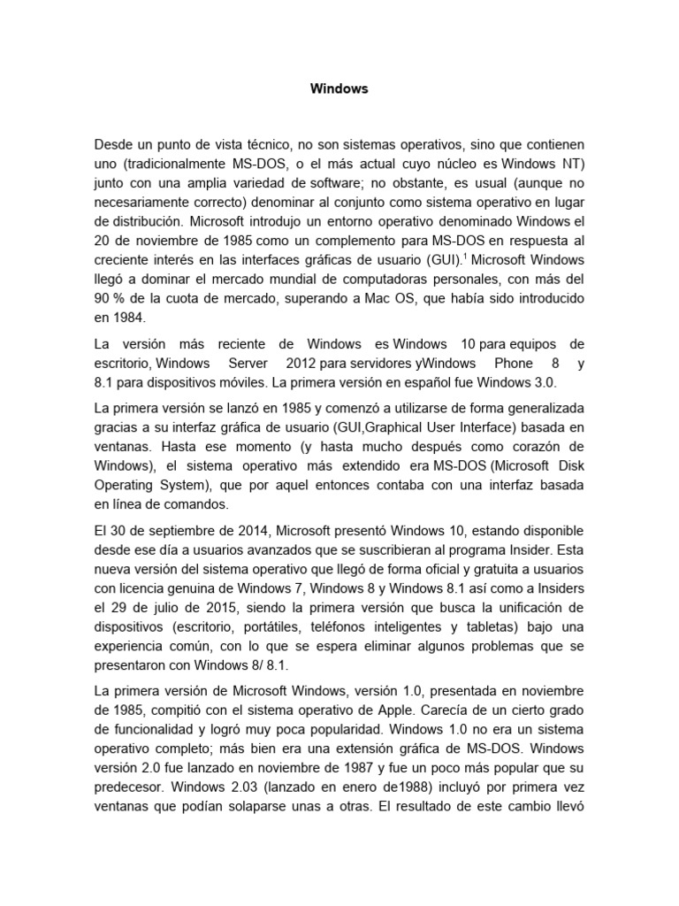 Windows | PDF | Microsoft Windows | Windows 10 Windows | PDF | Microsoft Windows | Windows 10