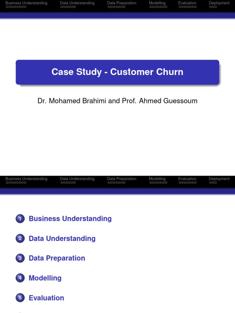 BookSlides 12 Case Study Customer Churn | PDF | Analytics