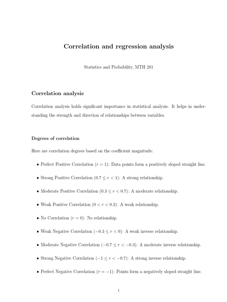 Correlation - and - Regression - Analysis | PDF | Applied Mathematics ...