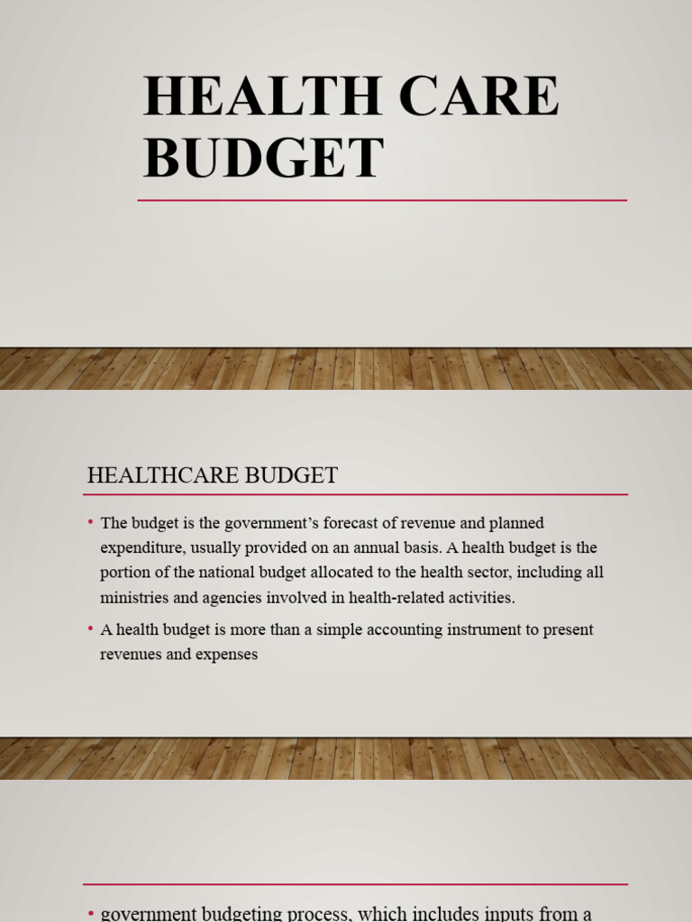 Health Care Budget | PDF | Budget | Health Care