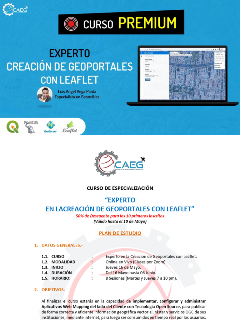 Estructura Del Curso - Creación de Geoportales Con Leaflet | PDF | Red mundial | Internet y web