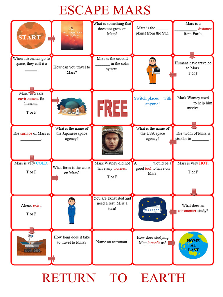 Martian Board Game | PDF | Mars | Outer Space