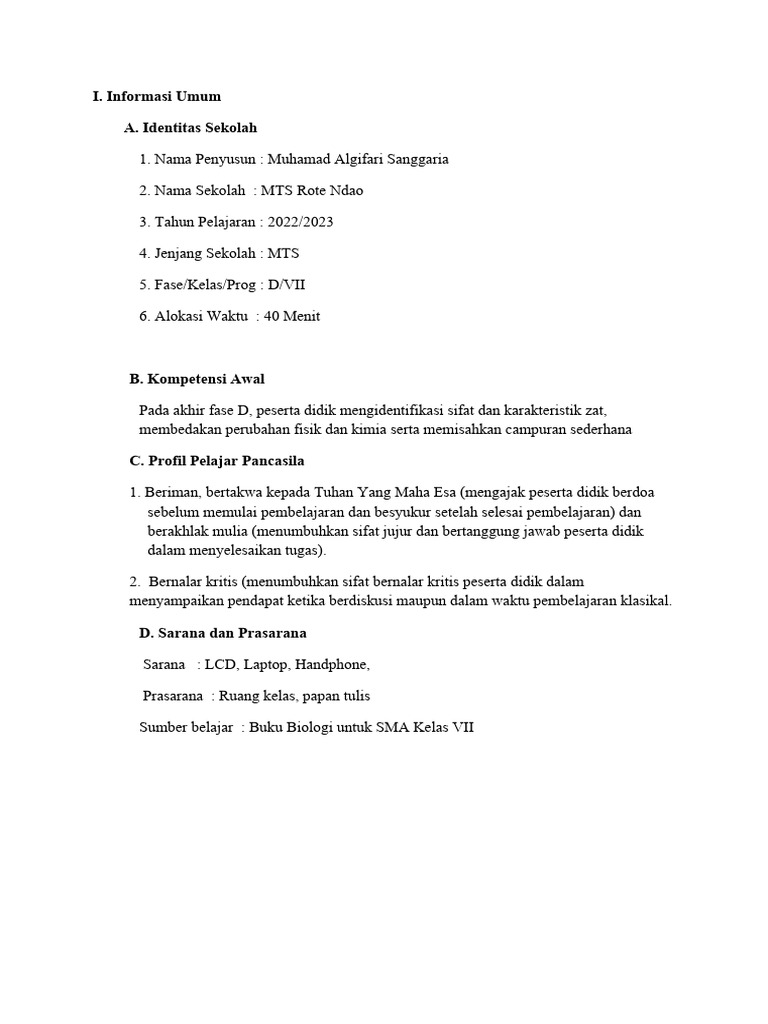 Algifari Sanggaria | PDF