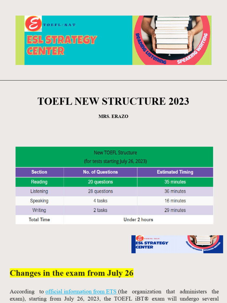 Toefl New Reading 2023 | PDF | Test Of English As A Foreign Language ...