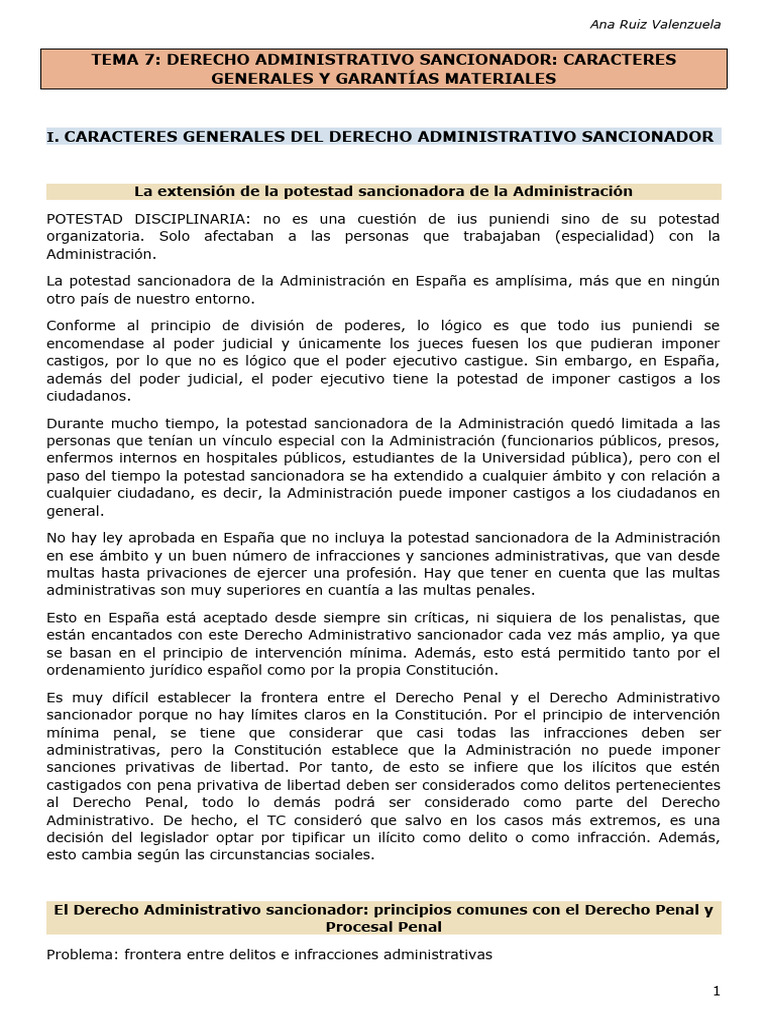 Tema 7 (Admin II) | PDF | Derecho penal | Estatuto de limitaciones