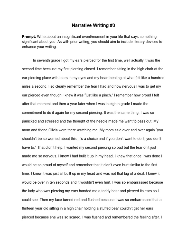 Emily Kate Slocum - Narrative Writing 3 | PDF