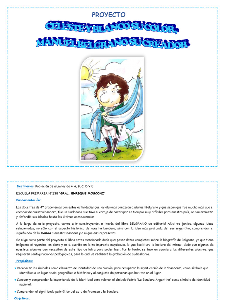 Proyecto de La Bandera | PDF | Libros