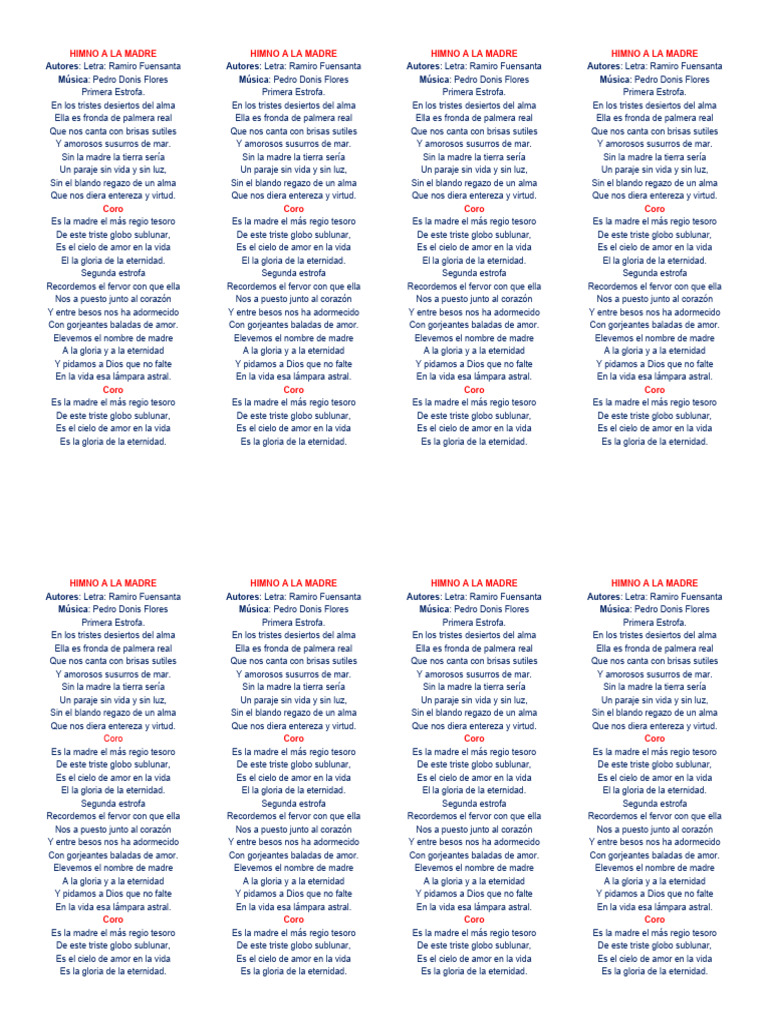 Himno A La Madre Pdf