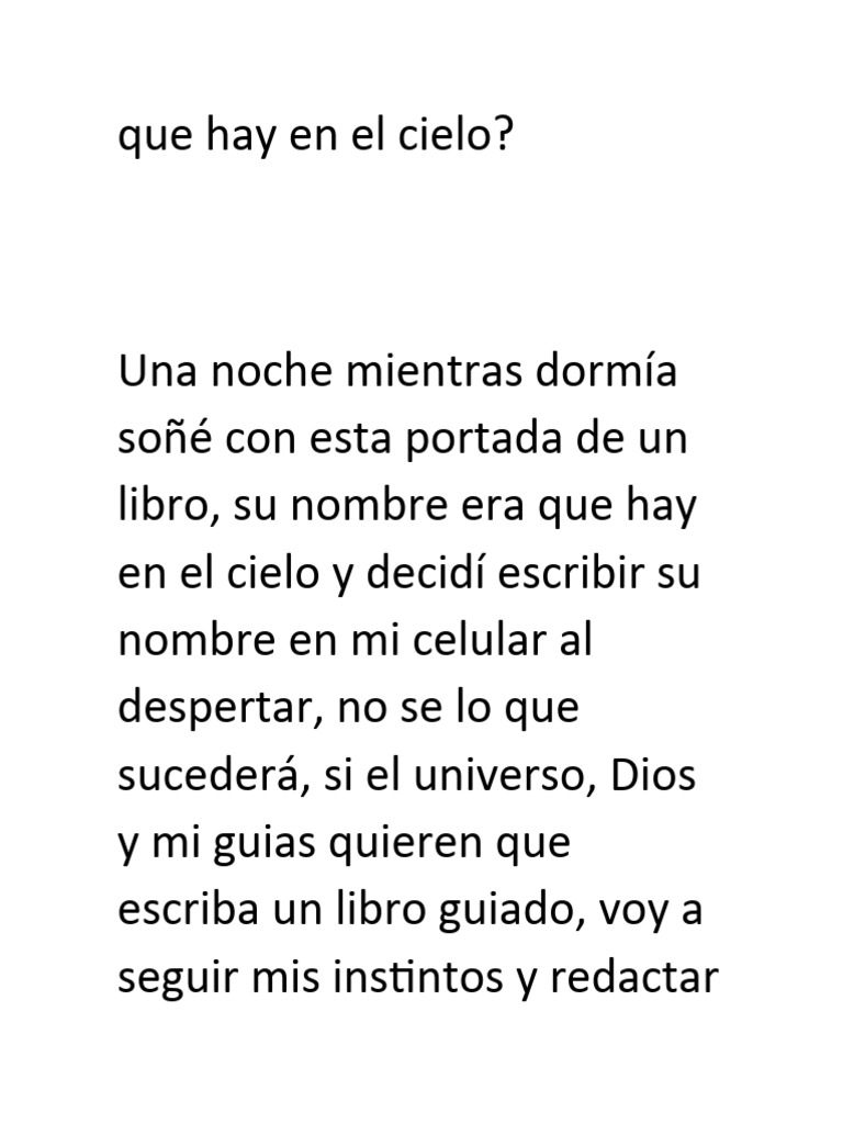 Libro Que Hay en El Cielo | PDF