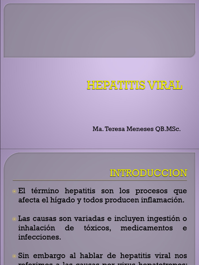 Tipos y Tratamientos de Hepatitis Viral | PDF | Hepatitis | Virus