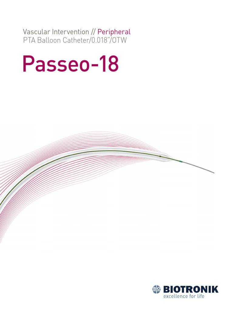 Passeo-18 Brochure | PDF | Catheter | Cardiovascular System