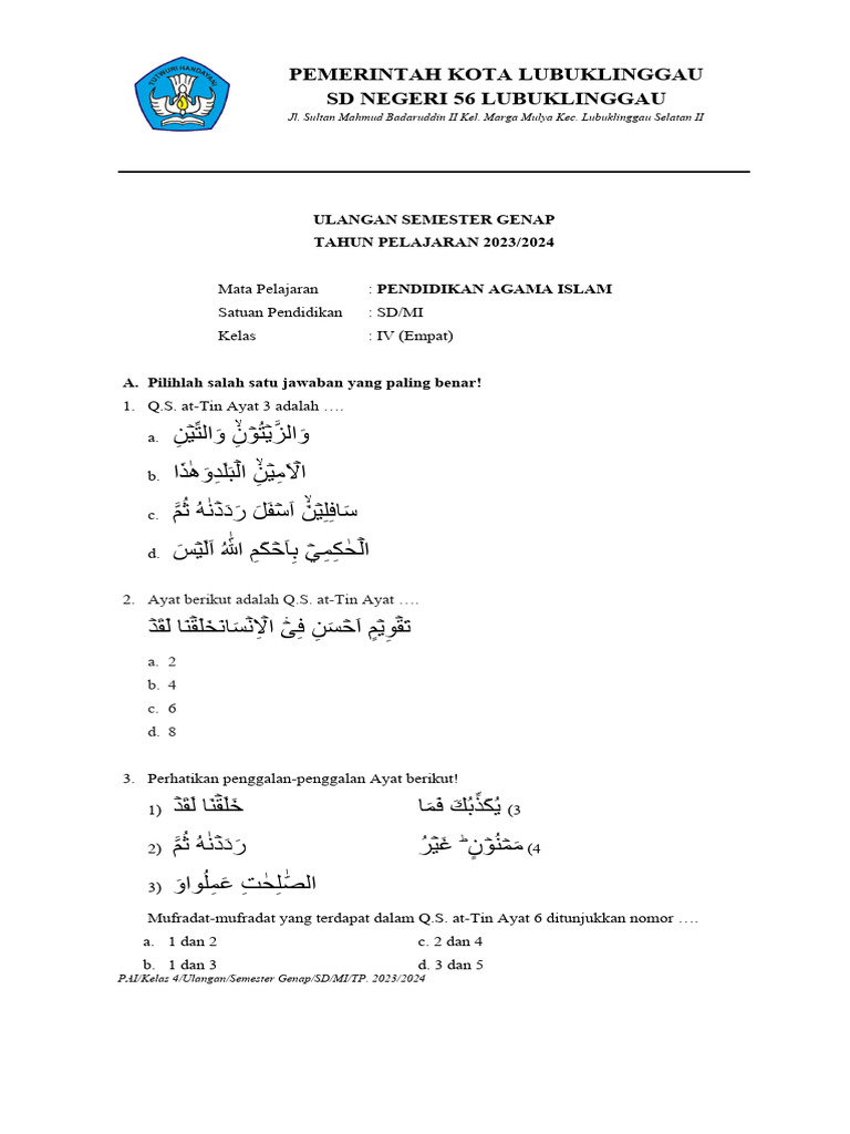 Pai Kelas 4 SMT Genap | PDF | Perjalanan | Agama & Spiritualitas