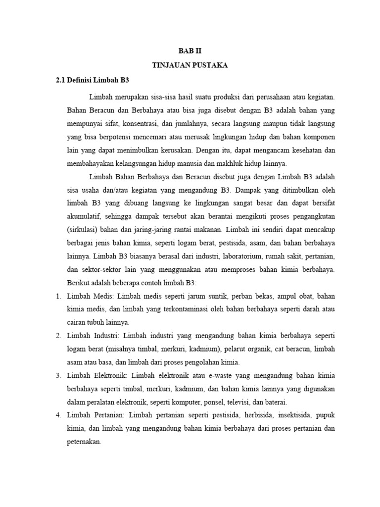 BAB II Makalah LB3 | PDF