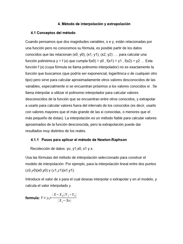 Manual de Usuario Interpolacion y Extrapolacion | PDF | Análisis numérico