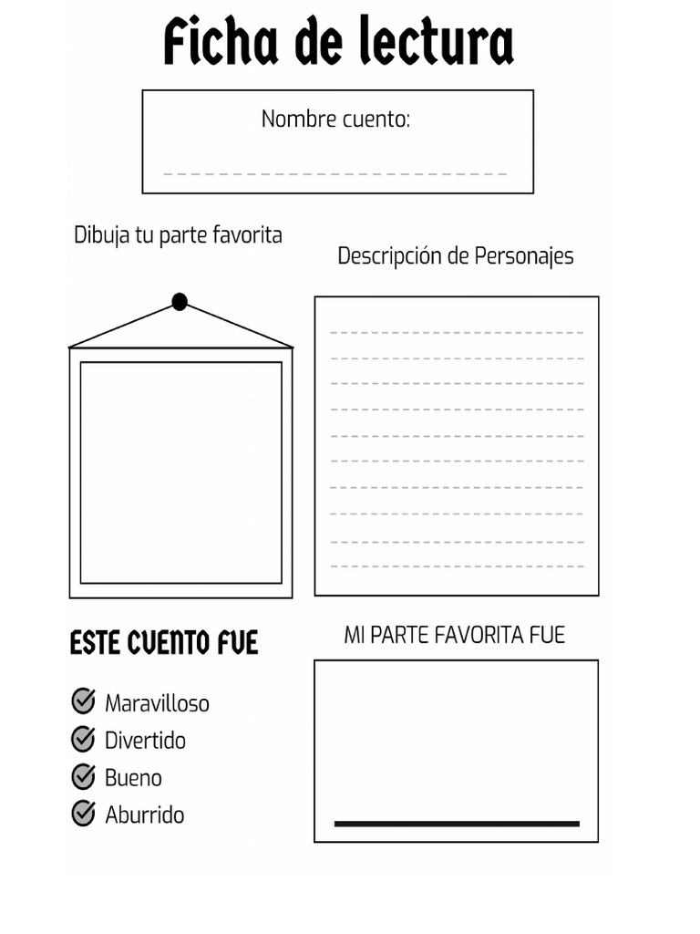 Ficha de Lectura para Imprimir | PDF