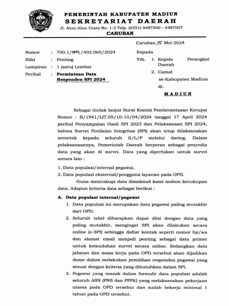20240516084414surat Permintaan Data SPI OPD 2024 | PDF 20240516084414surat Permintaan Data SPI OPD 2024 | PDF