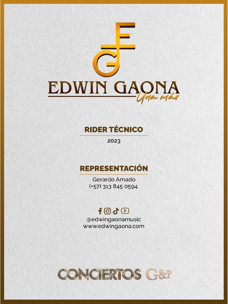 Rider Técnico Edwin Gaona | PDF | Altoparlante | Micrófono