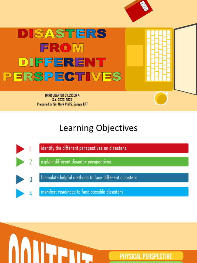DRRRQ3L4 Disasters From Different Perspectives | PDF | Natural ...