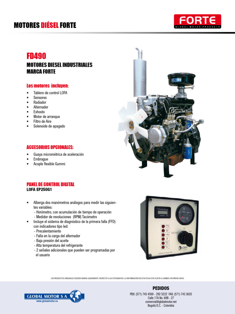Fd490-Ficha Tecnica | PDF | Motor diesel | Tecnología de vehículos